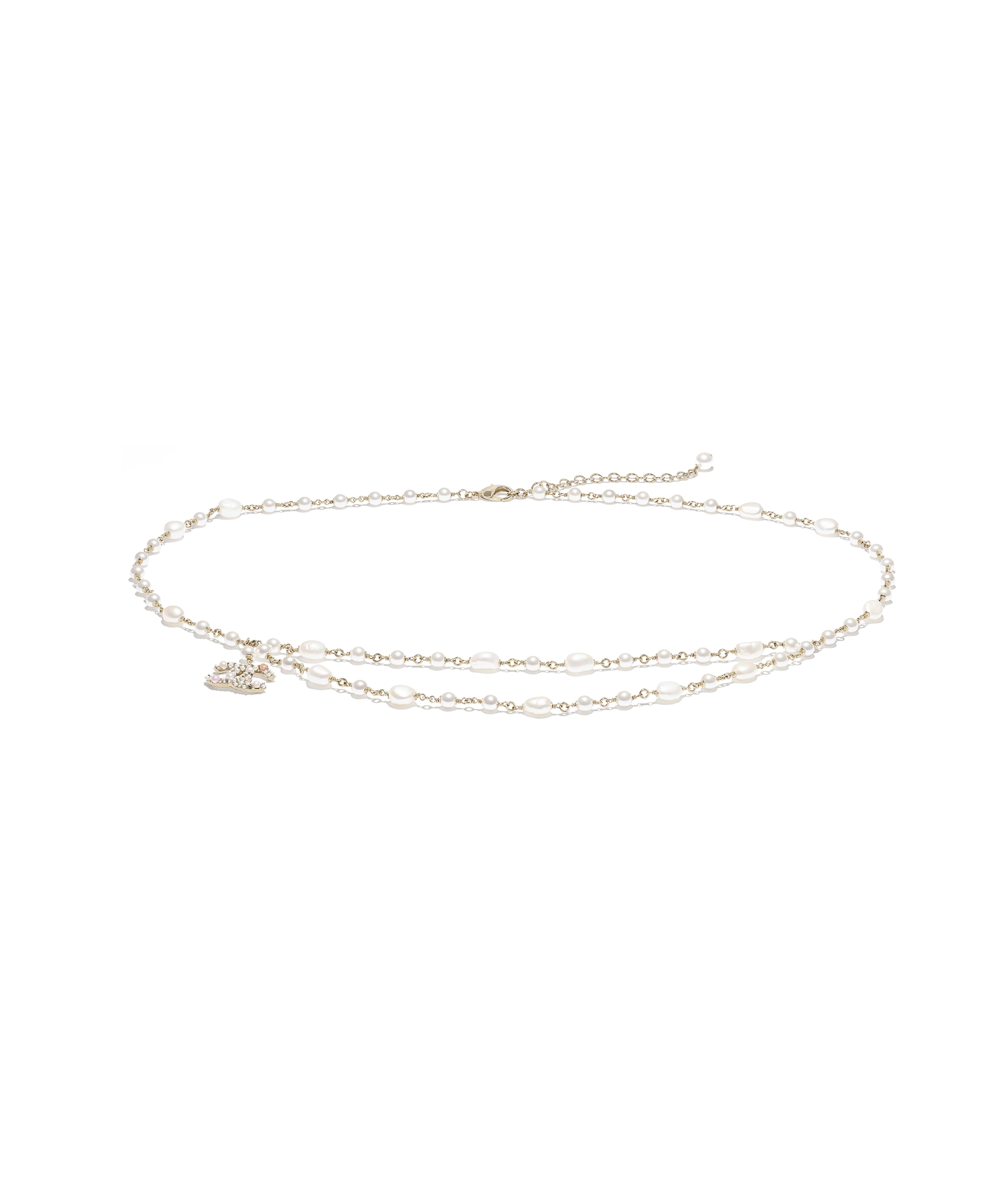 Metal Cultured Freshwater Pearls Glass Pearls And Strass Gold Pearly